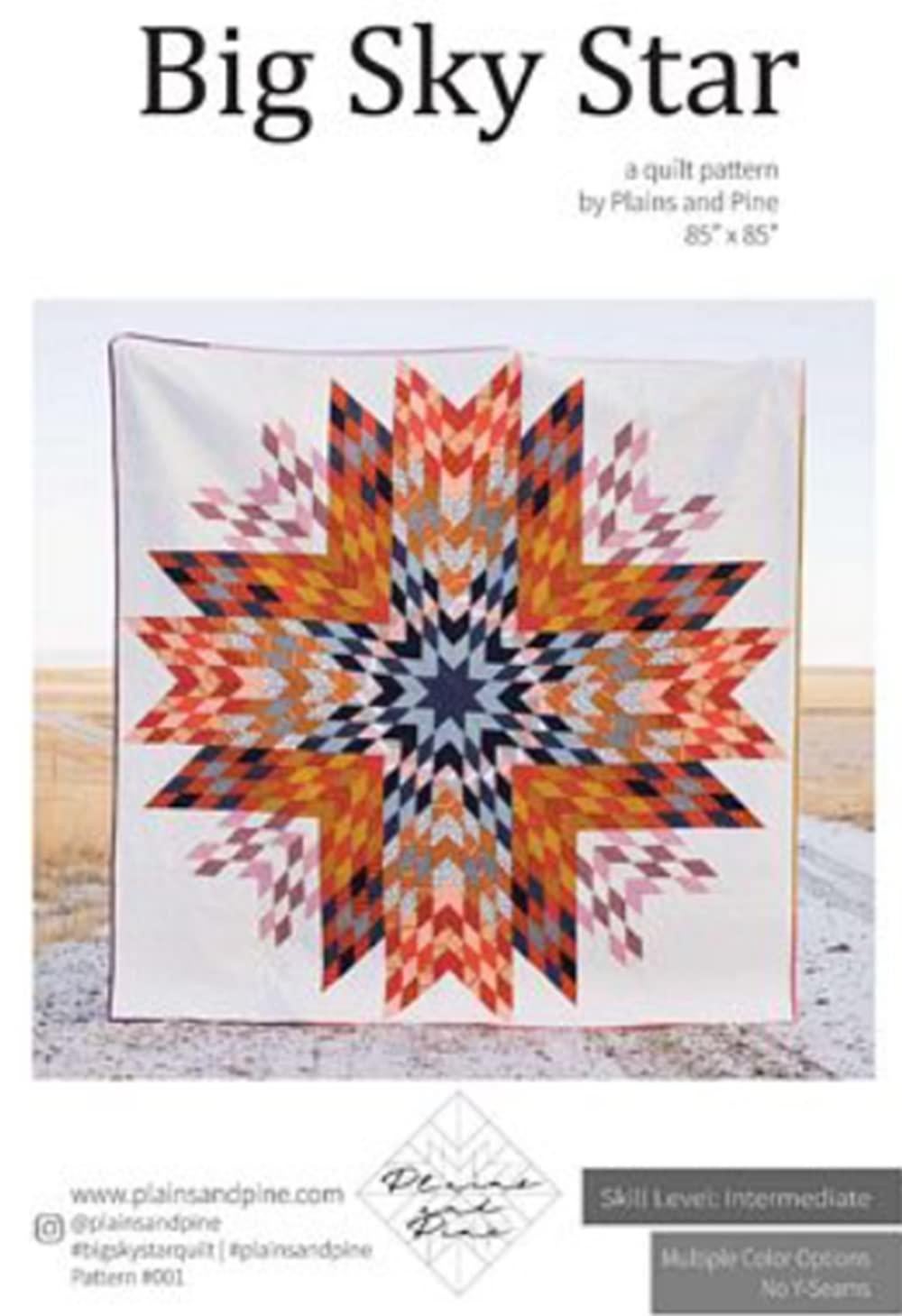 Plains and Pine Big Sky Star Quilt Pattern | Sunday Best Quiltworks Plains and Pine Big Sky Star Quilt Pattern | Sunday Best Quiltworks